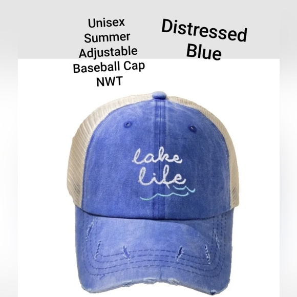 HaT | Accessories | Baseball Cap Bluelake Life Embroidered Adjustable ...